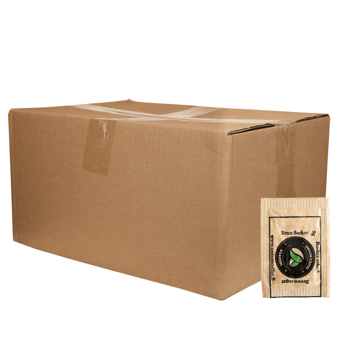 Ruskea annossokeri 5g X 1000 Kpl Unison Coffee Ruskea annossokeri 5g X 1000 Kpl Unison Coffee
